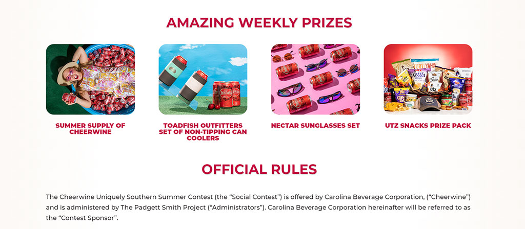 Cheerwine Summer Contest – 10 weeks of amazing prizes