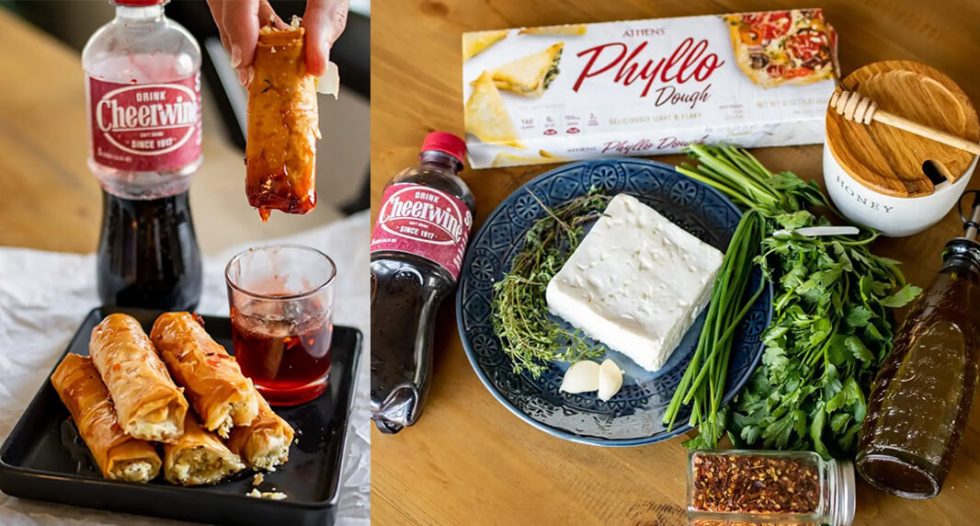 Crispy Feta Roll with Cheerwine Honey Sauce