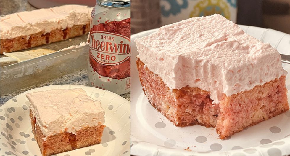 Sugar-Free Cheerwine Poke Cake Recipe with Cheerwine Zero Sugar
